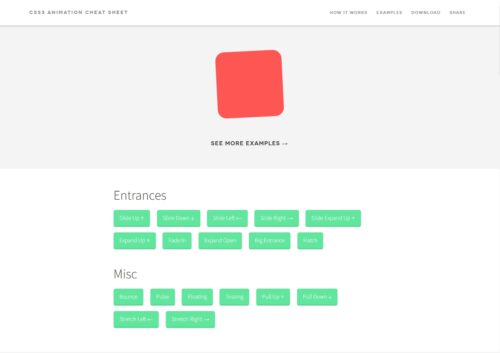 CSS3 Animation Cheat Sheet（CSS3アニメーションチートシート） とは | ウェブクマさん！